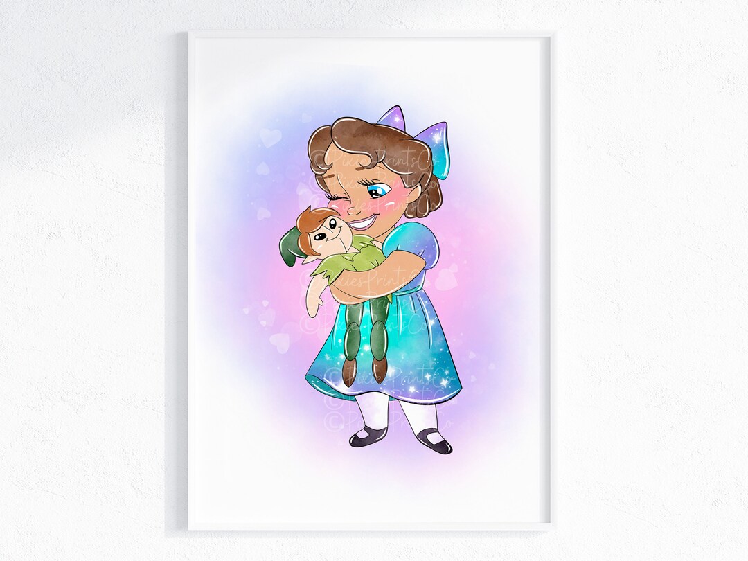 Peter Pan Wendy Wall Print / Peter Pan Wendy Nursery Decor / Peter Pan ...