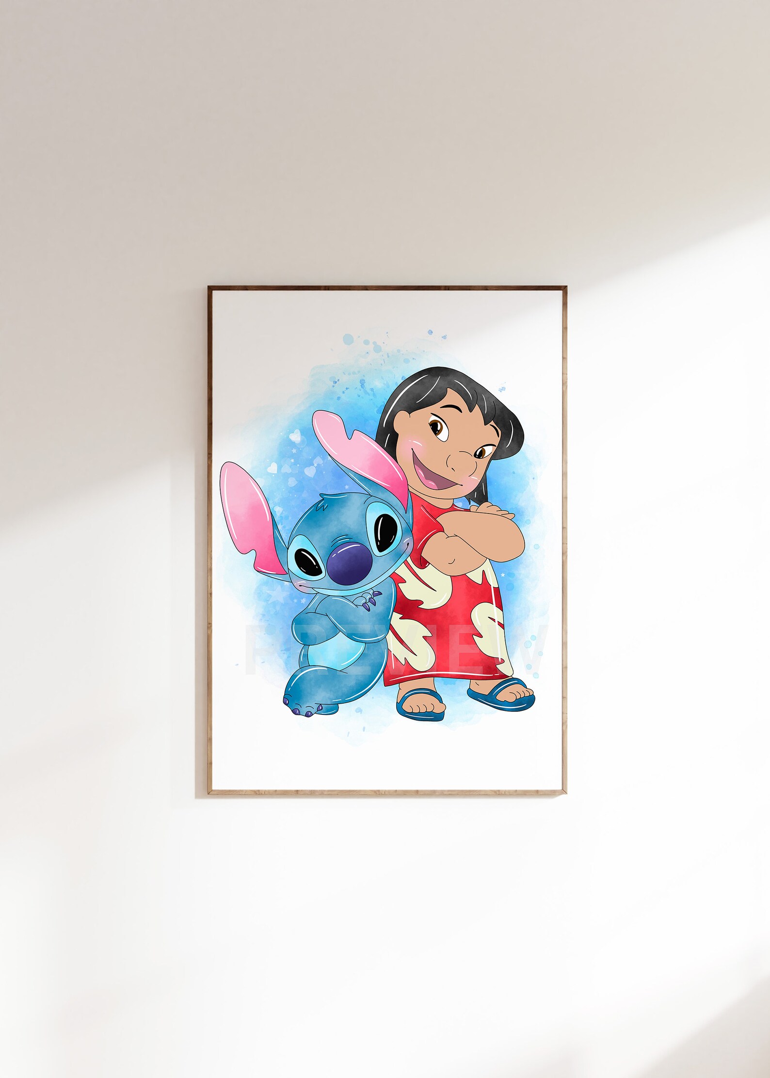 Lilo & Stitch Movie Wall Art Print / Lilo and Stitch Digital Art ...