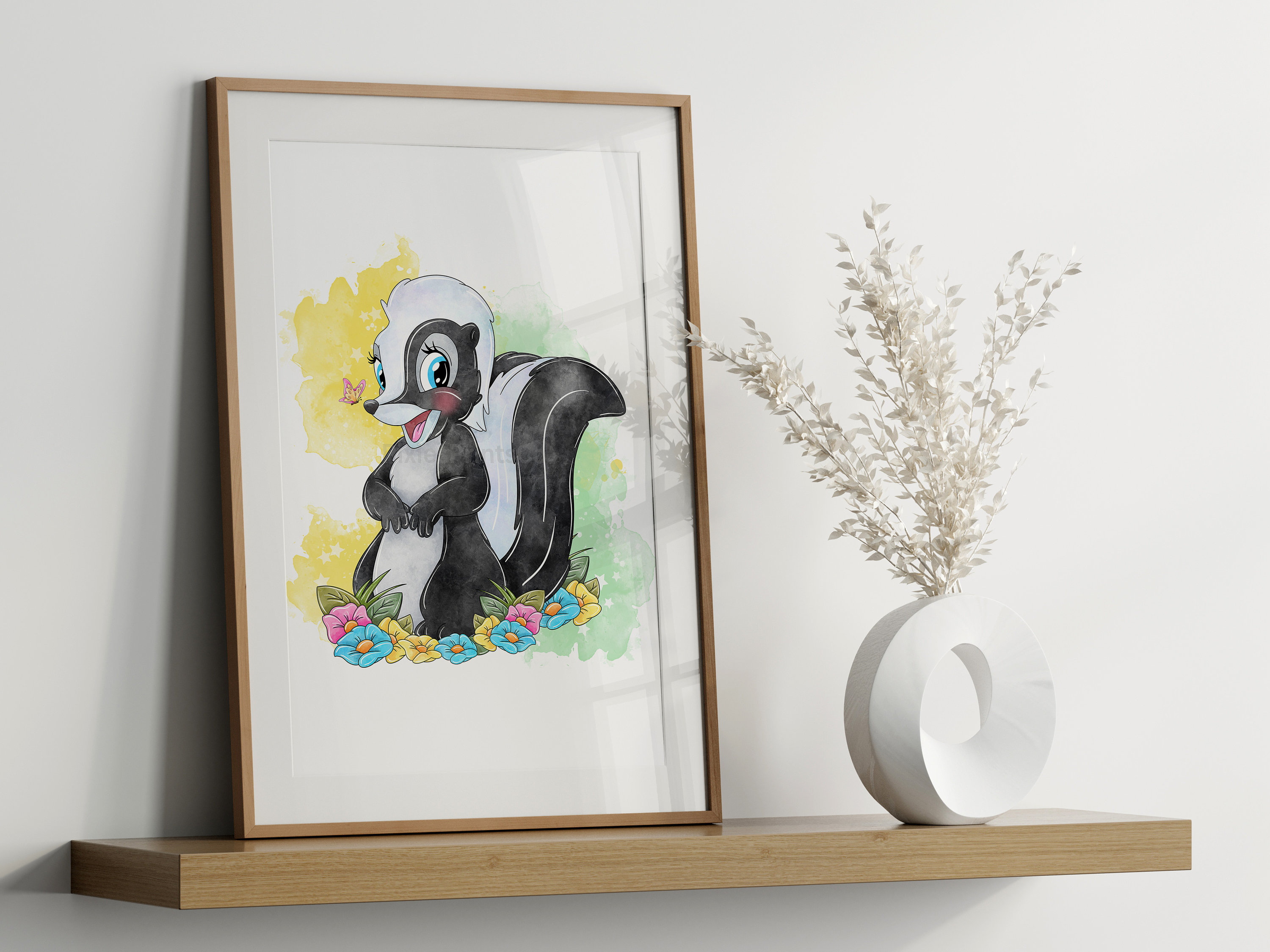 Flower From Bambi Wall Print / Flower Bambi / Bambi Movie Decor / Bambi ...