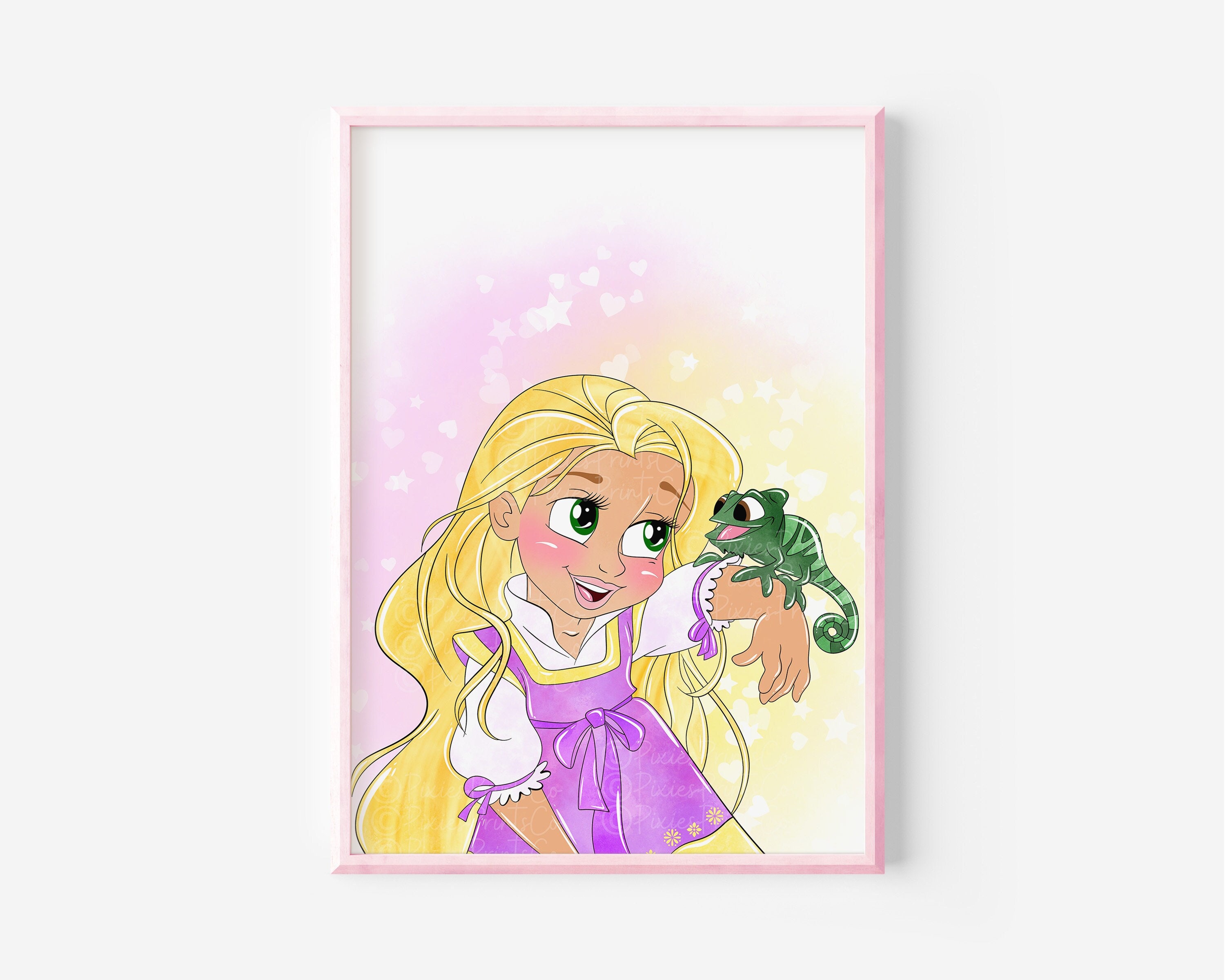 Princess Rapunzel Tangled Wall Print / Princess Rapunzel Wall Art ...