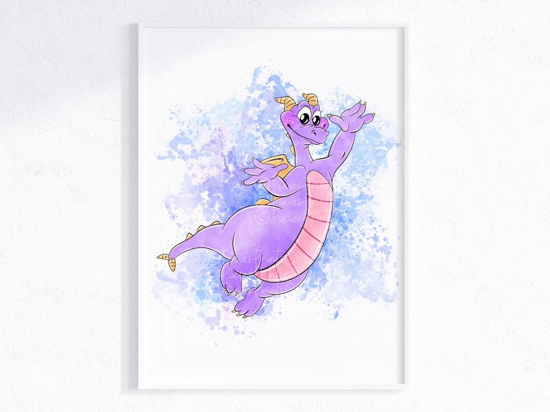 Watercolour Figment Epcot Wall Print / Figment Wall Decor / Epcot Park ...