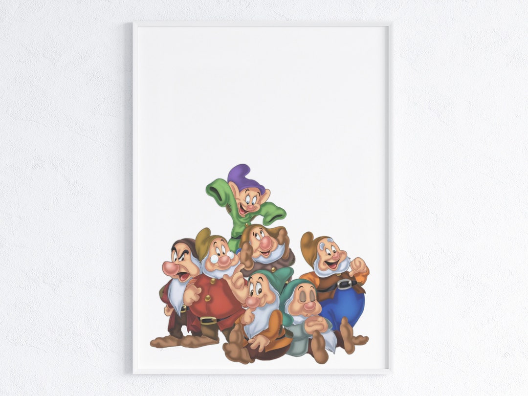 Snow White & the Seven Dwarfs Wall Print / Seven Dwarfs Wall - Etsy Snow White & the Seven Dwarfs Wall Print / Seven Dwarfs Wall - Etsy