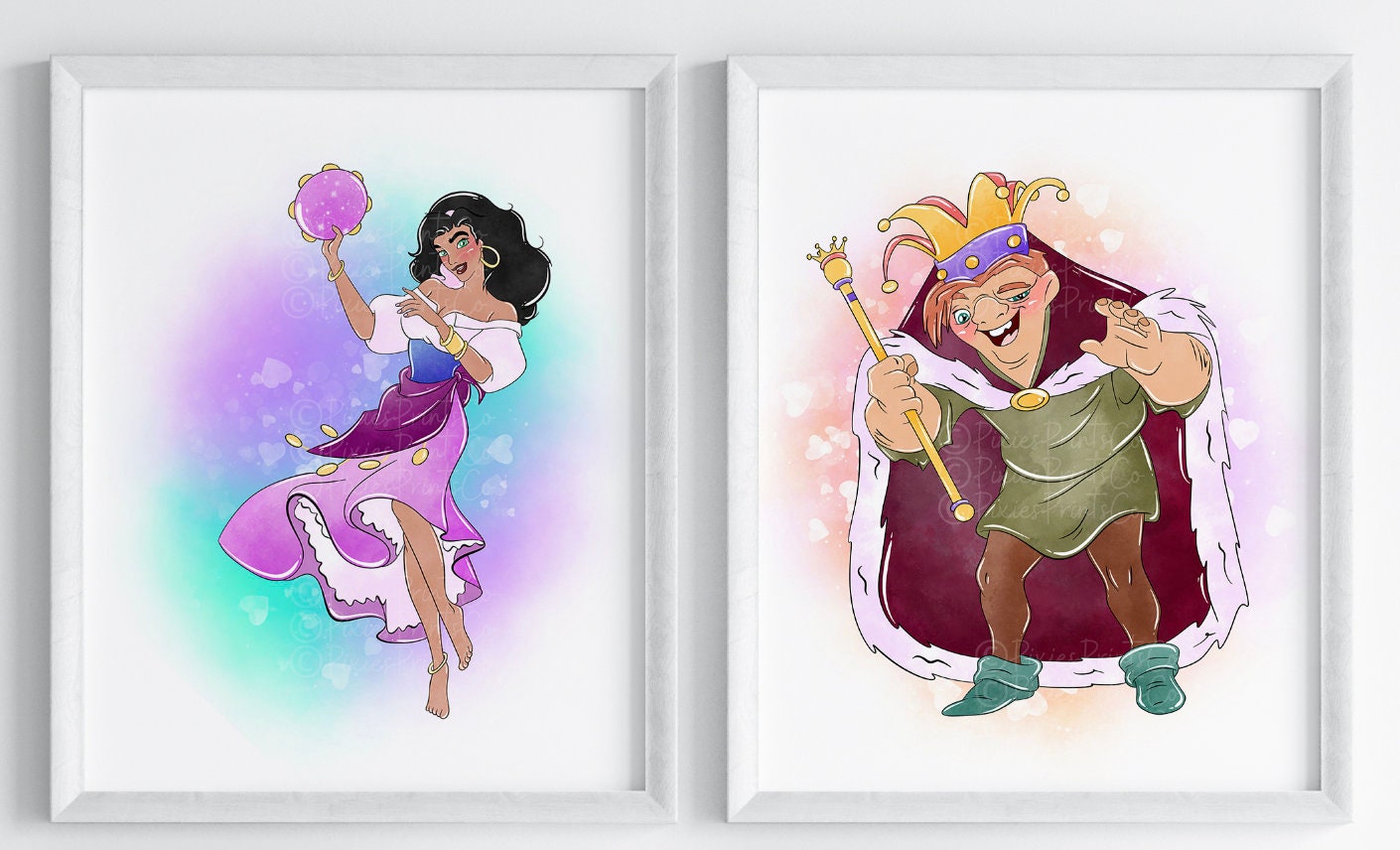 Set of 4 the Hunchback of Notre Dame Wall Prints / the Hunchback of ...