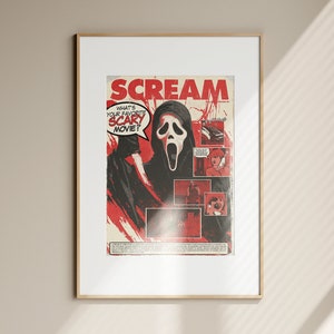 Scream Ghostface Printable Wall Art / Ghostface Wall Print / Scream ...