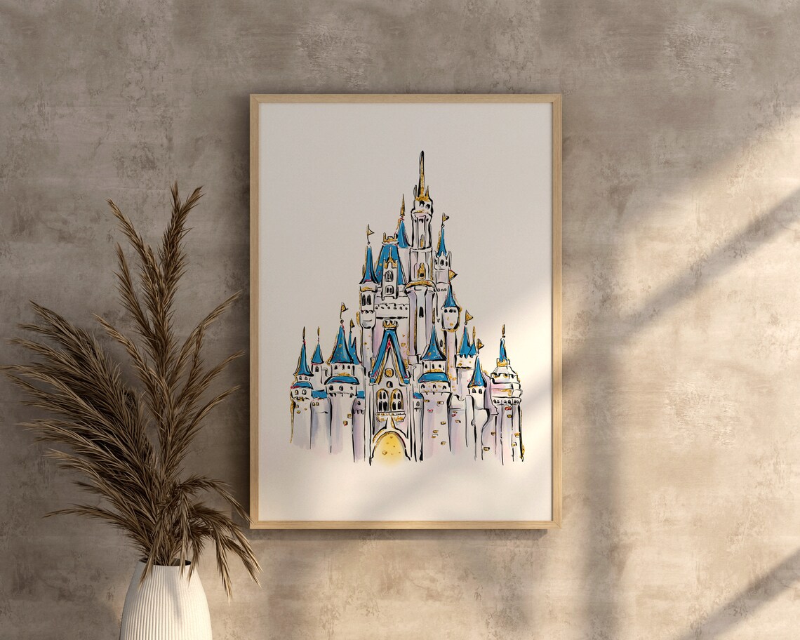 Magic Kingdom Castle / Mickey's Castle / Magic Kingdom Park Poster ...
