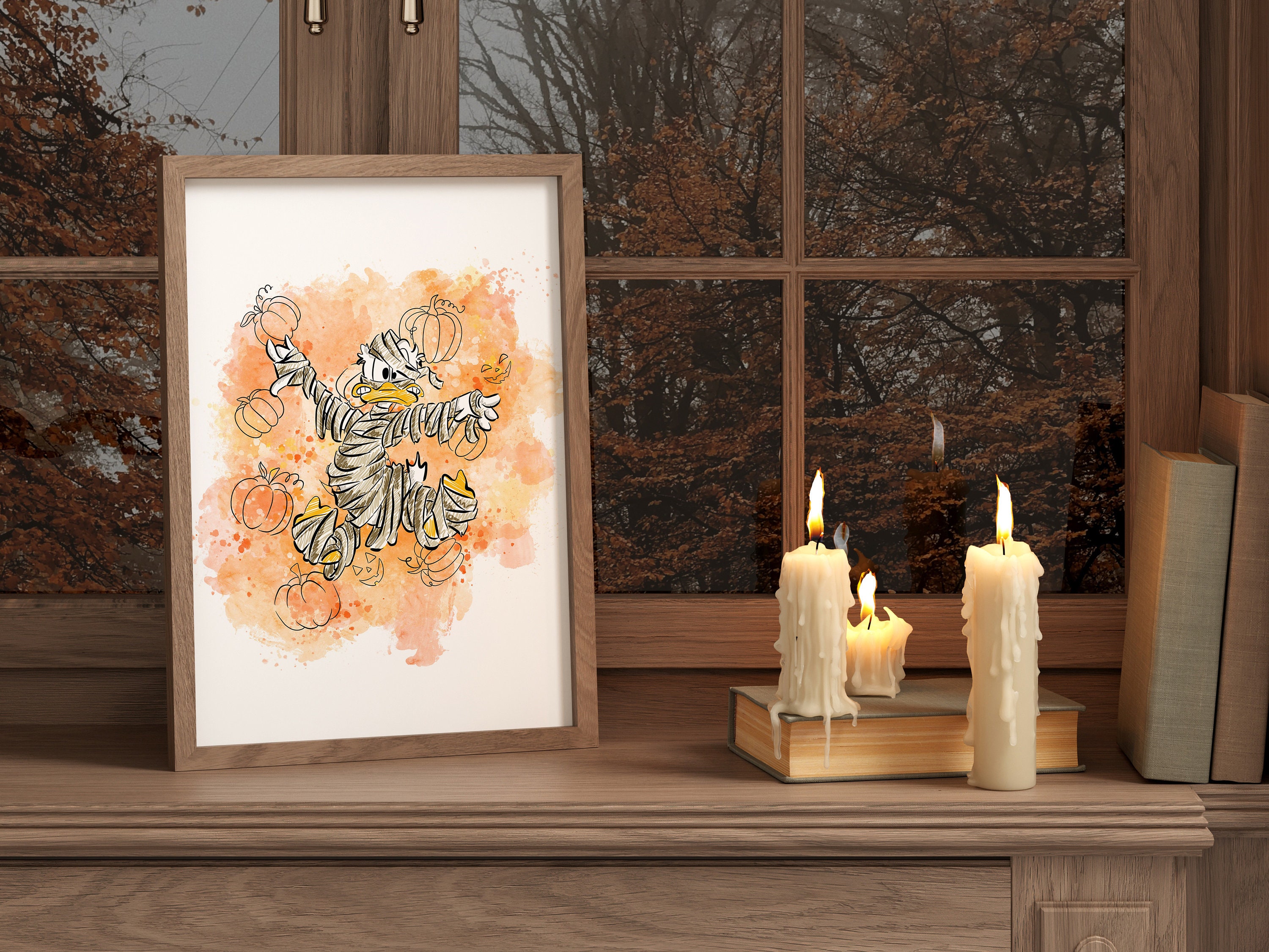 Donald Duck Halloween Mummy Wall Art / Donald Duck Spooky Halloween ...