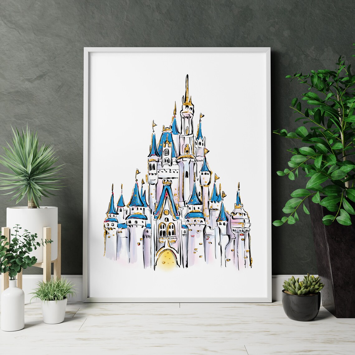 Magic Kingdom Castle / Mickey's Castle / Magic Kingdom Park Poster ...