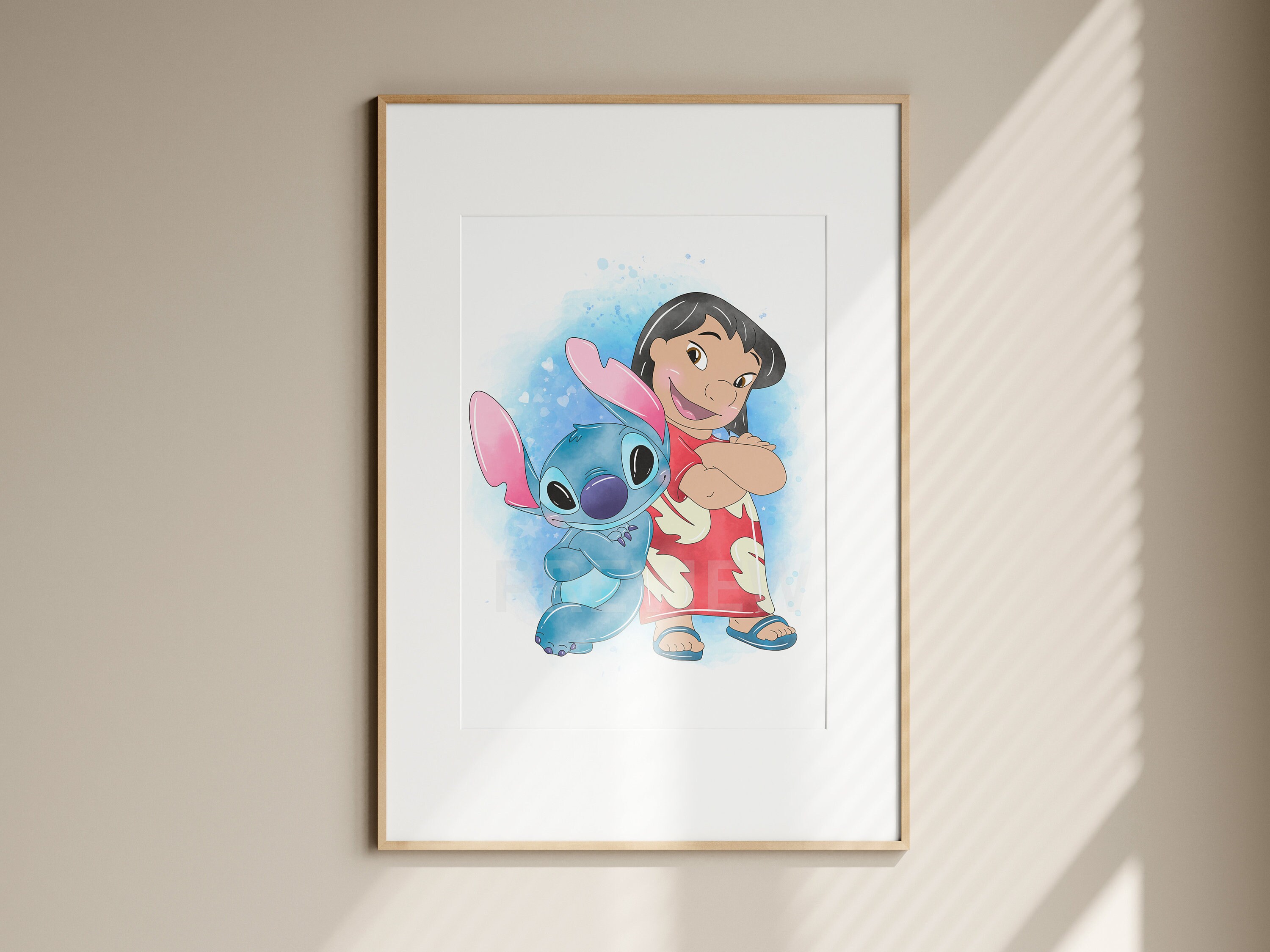 Lilo & Stitch Movie Wall Art Print / Lilo and Stitch Digital Art ...