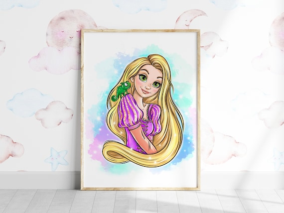 Rapunzel & Pascal Wall Art / Tangled Wall Print / Printable - Etsy