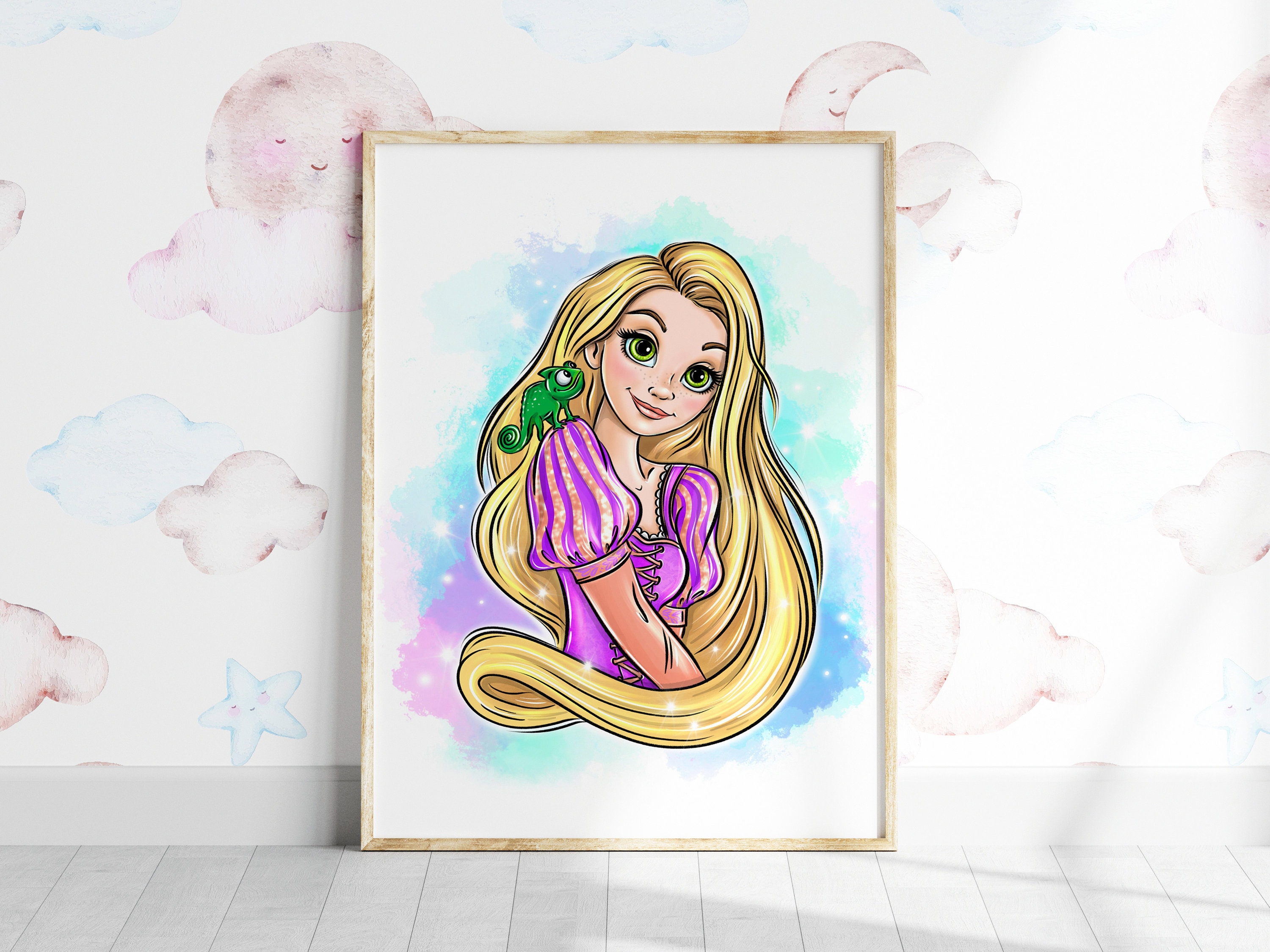 Rapunzel & Pascal Wall Art / Tangled Wall Print / Printable Wall Art ...
