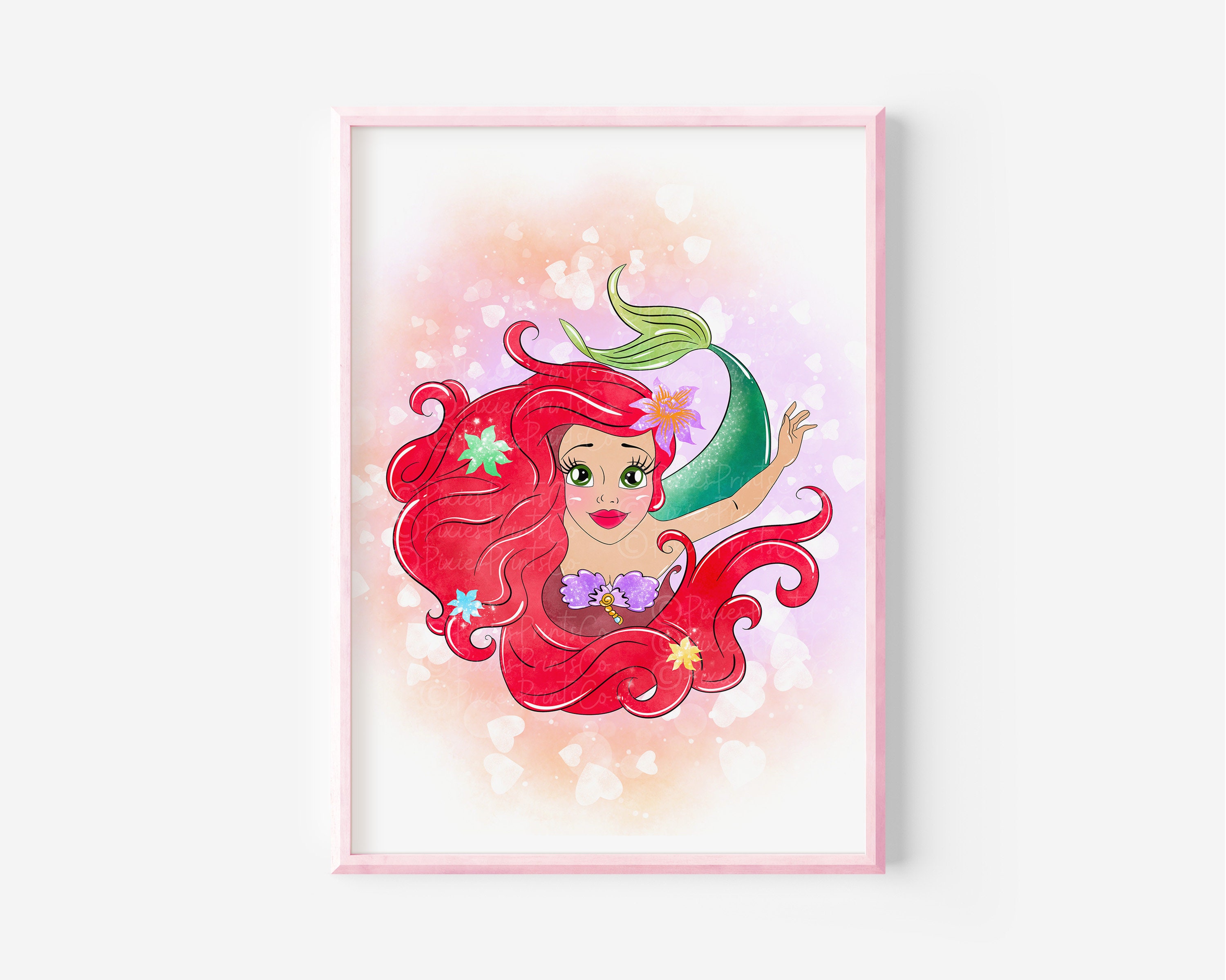The Little Mermaid Ariel Wall Art / Little Mermaid Ariel Wall Print ...