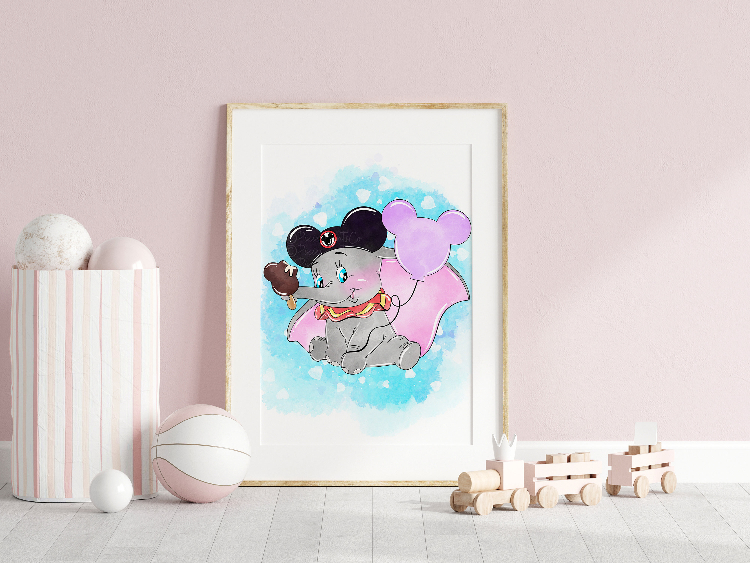 Dumbo Park Days Digital Wall Print / Dumbo Wall Art / Dumbo Nursery ...