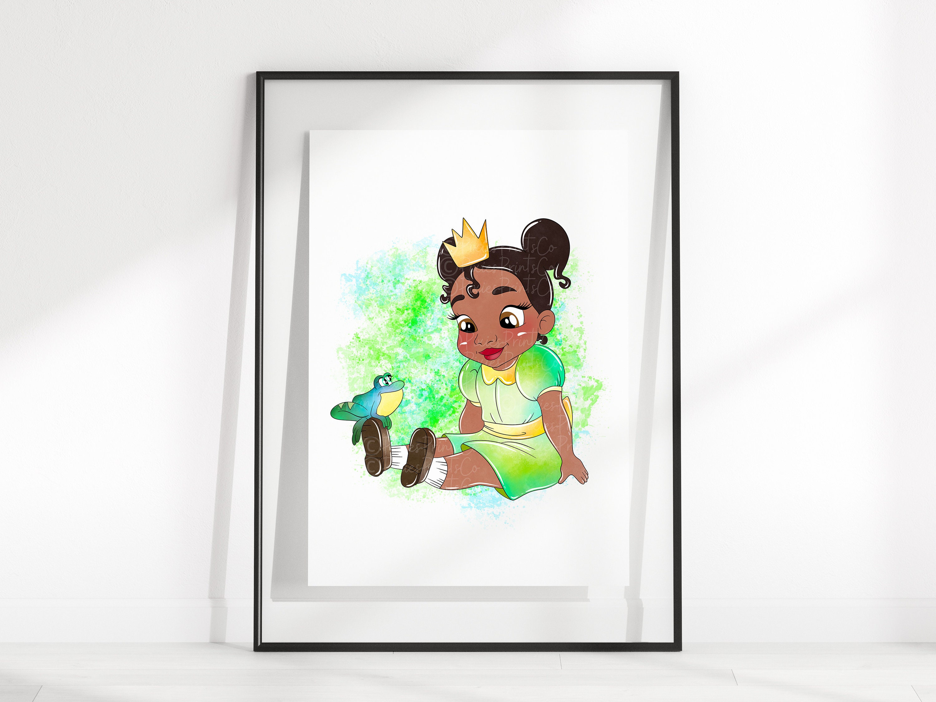 Princess Tiana Wall Print / Princess & the Frog Watercolour Wall Print ...