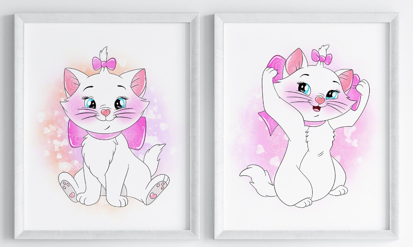 Set of 4 Marie the Aristocats Wall Prints / the Aristocats Marie Wall ...