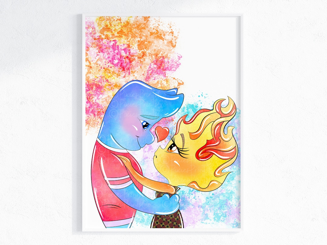 Elemental Wade & Ember Wall Print / Elemental Kids Bedroom Art ...
