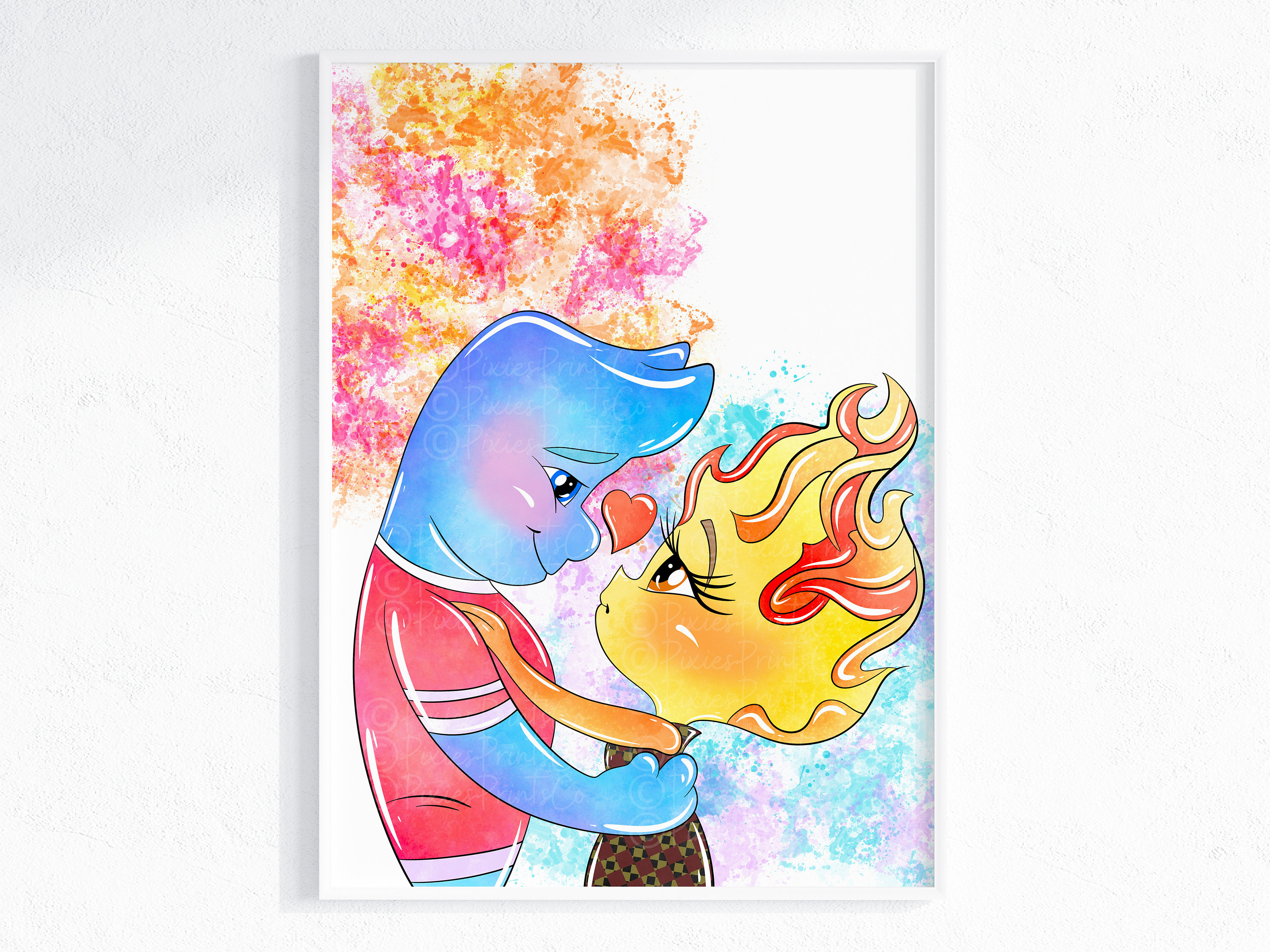 Elemental Wade & Ember Wall Print / Elemental Kids Bedroom Art ...