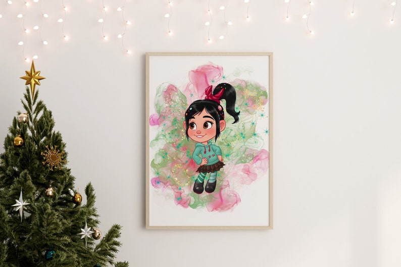 Wreck It Ralph Vanellope Von Schweetz Christmas Wall Print / Wreck-it ...