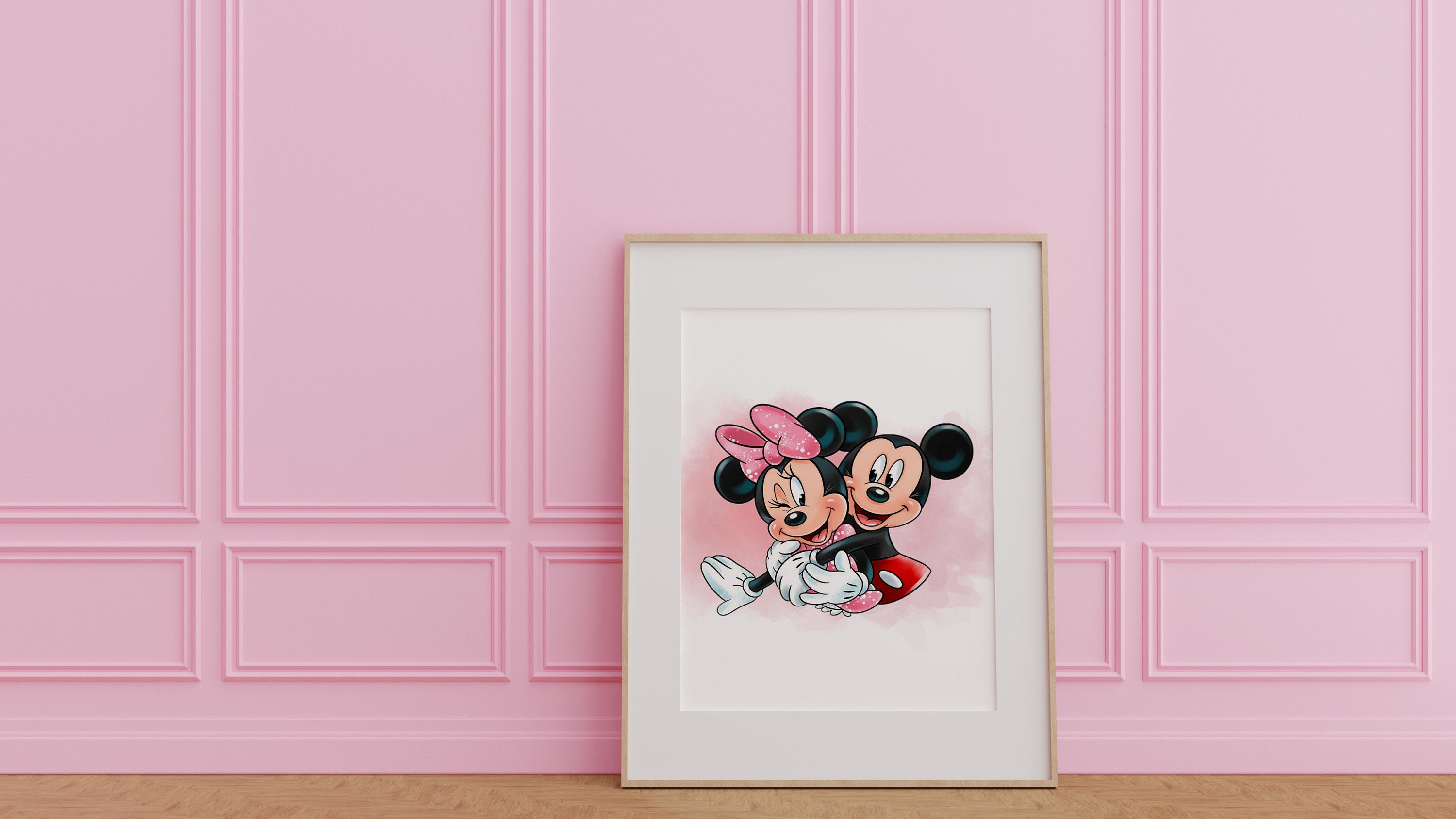 Mickey & Minnie Wall Art / Minnie and Mickey Wall Print / Mickey poster ...