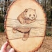 Panda Wood Burning Art, Rustic Wood Slice Art, Panda Gifts - Etsy