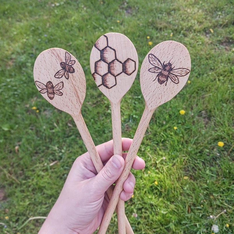 Wood Burned Spoons - Etsy