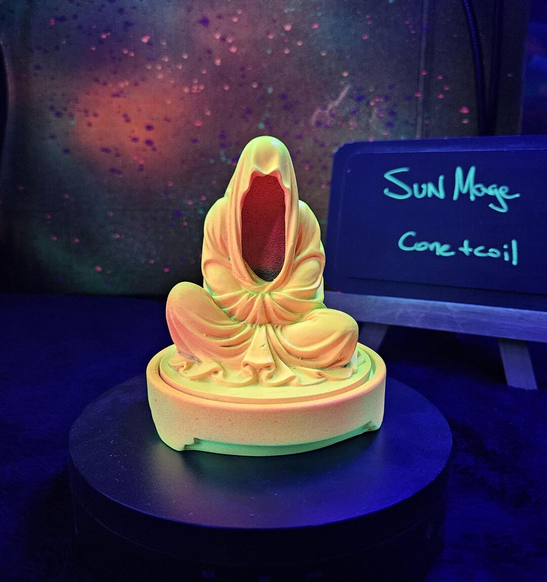 Blacklight & Glow in the Dark Cone and Coil Incense Burner - Sun Mage ...