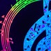 Neon Notes Blacklight Reactive Fluorescent Music Note Metal Wall Art - Etsy