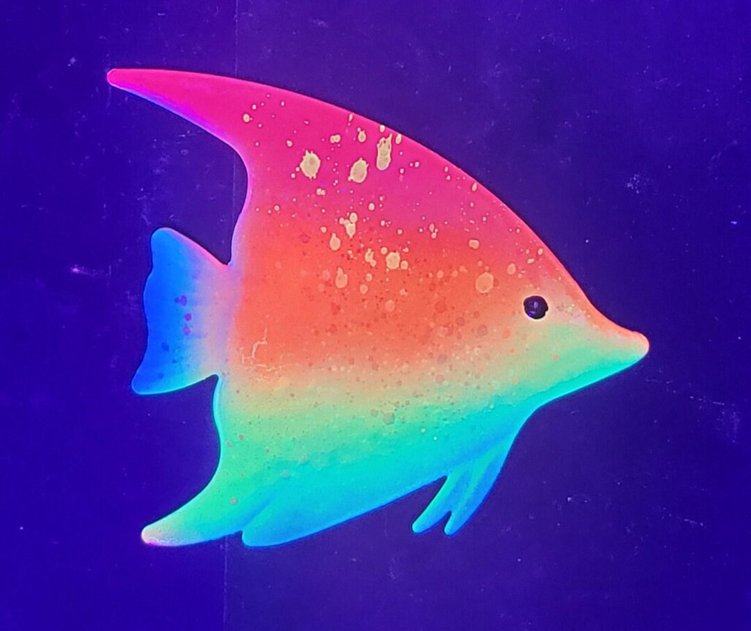 Donna the Blacklight Reactive Metal Hanging Wall Fish - Etsy