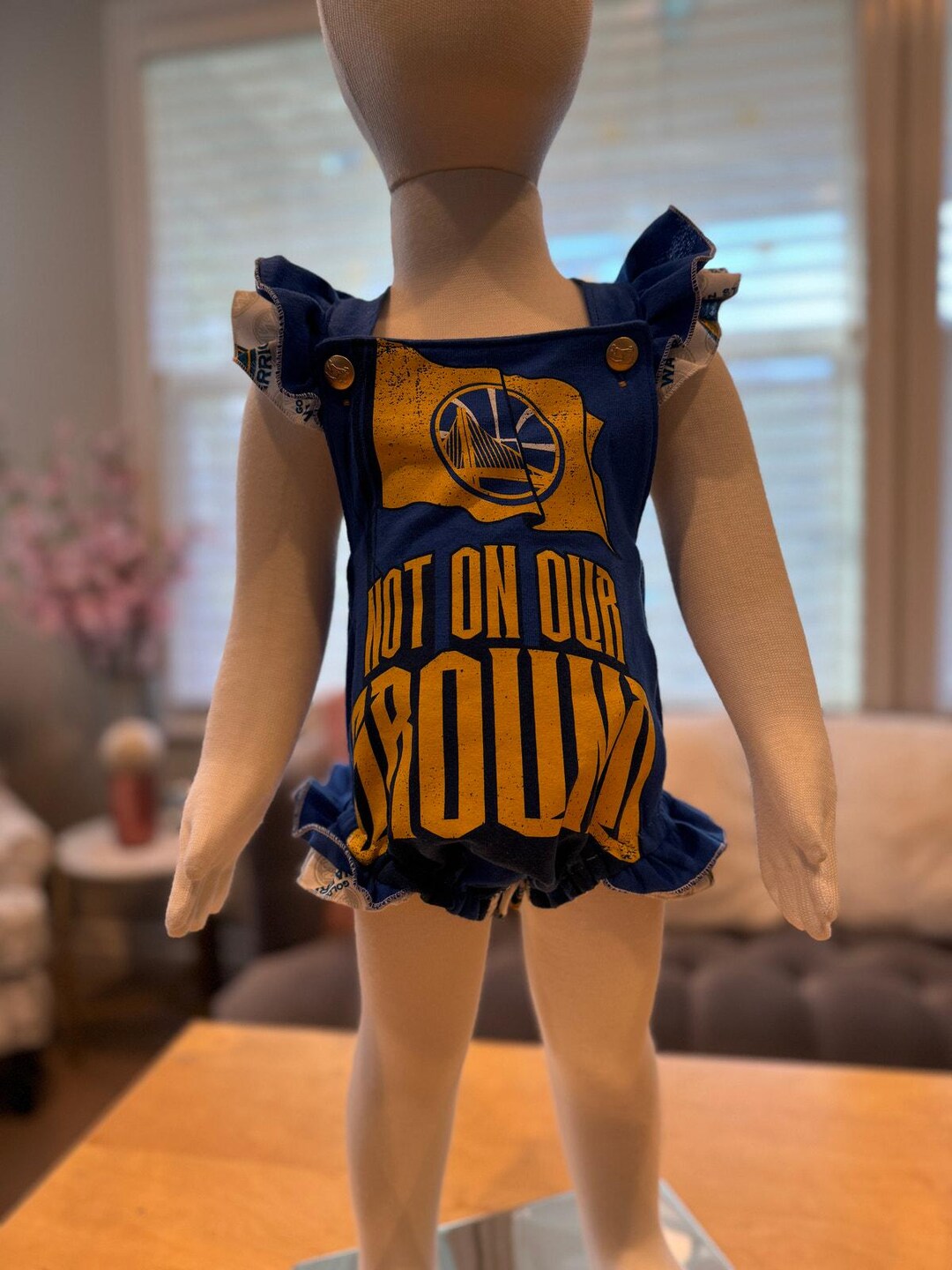 Upcycled Warriors Basketball Baby Bubble Romper Warriors Baby Bubble ...