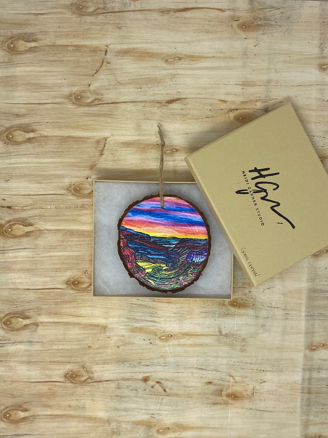 Grand Canyon 3.25-4 Inch Wood Slice Ornament - Etsy
