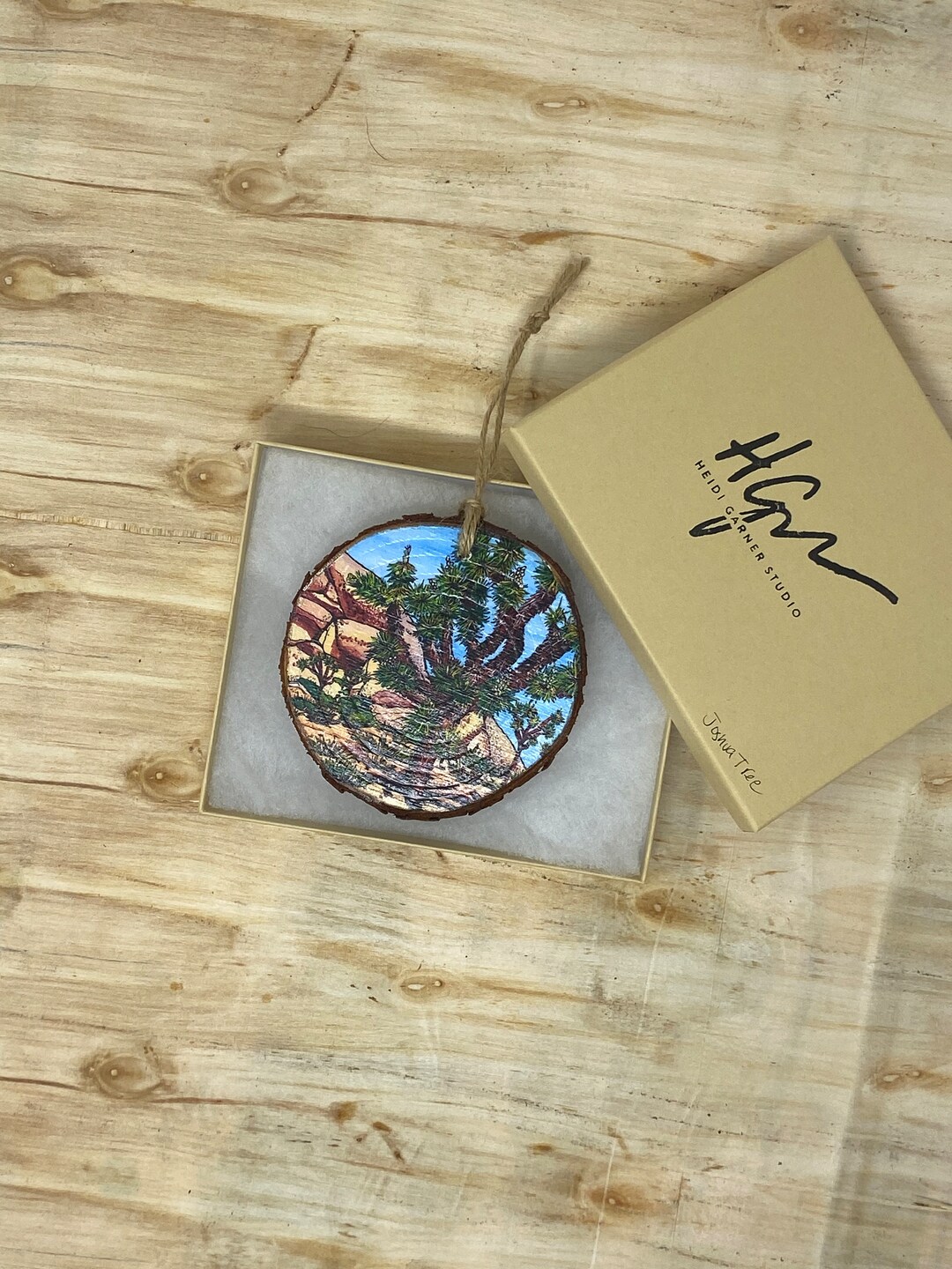 Joshua Tree National Park 3.25-4 Inch Wood Slice Ornament - Etsy