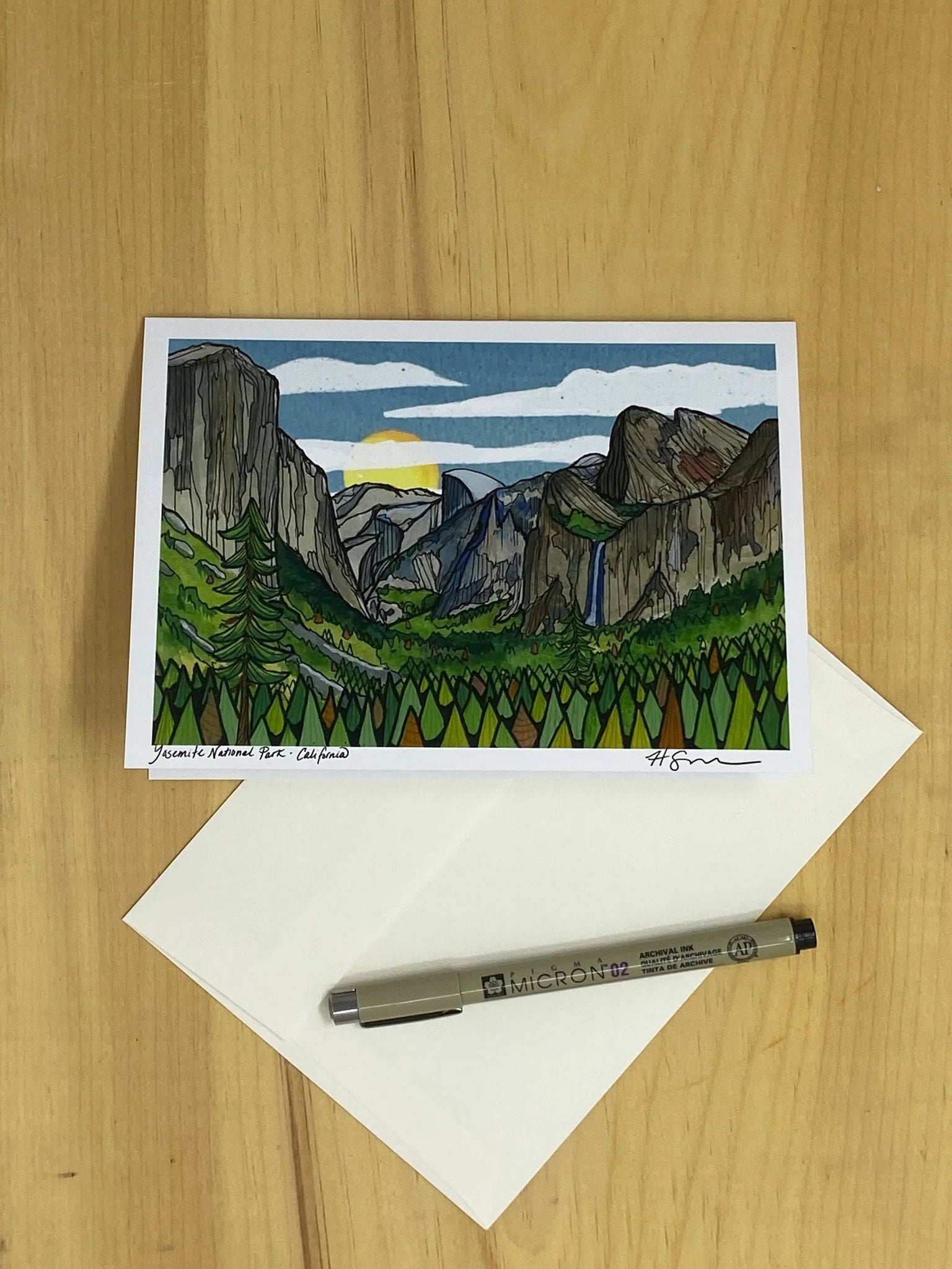 Yosemite National Park, 5x7 Greeting Card With Envelope - Etsy