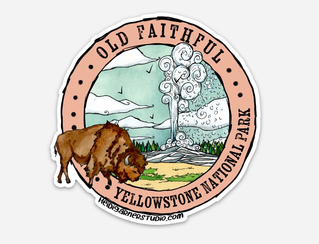 Yellowstone Old Faithful 3.5 Inch Sticker - Etsy