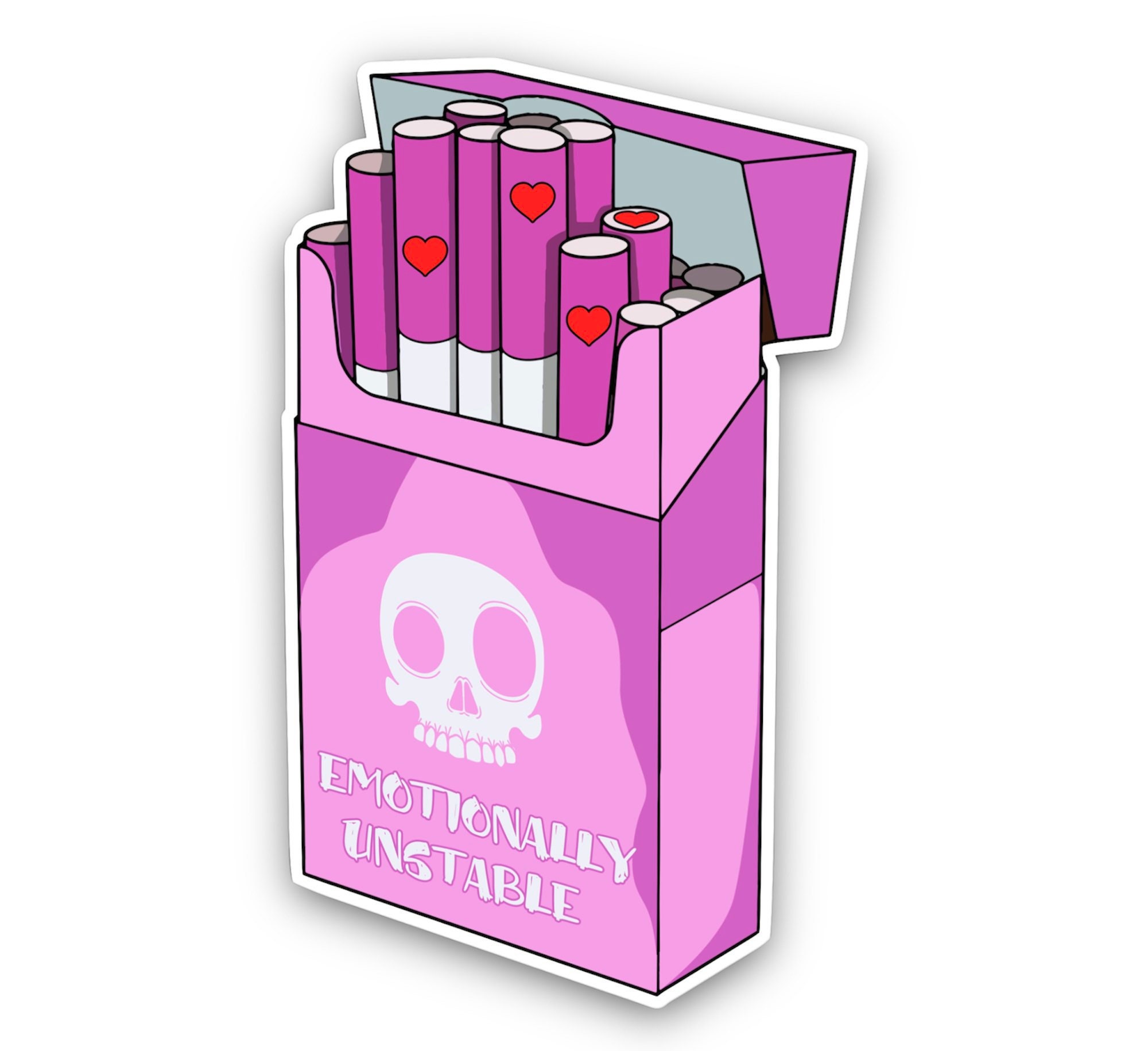 2 PACK of Emo Goth Stickers Pastel Goth Stickers Dark Humour - Etsy ...