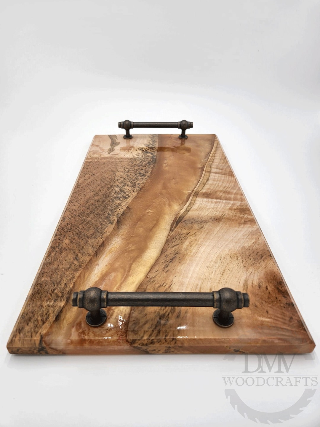 Maple Resin Charcuterie Tray River Live Edge Wood Epoxy - Etsy