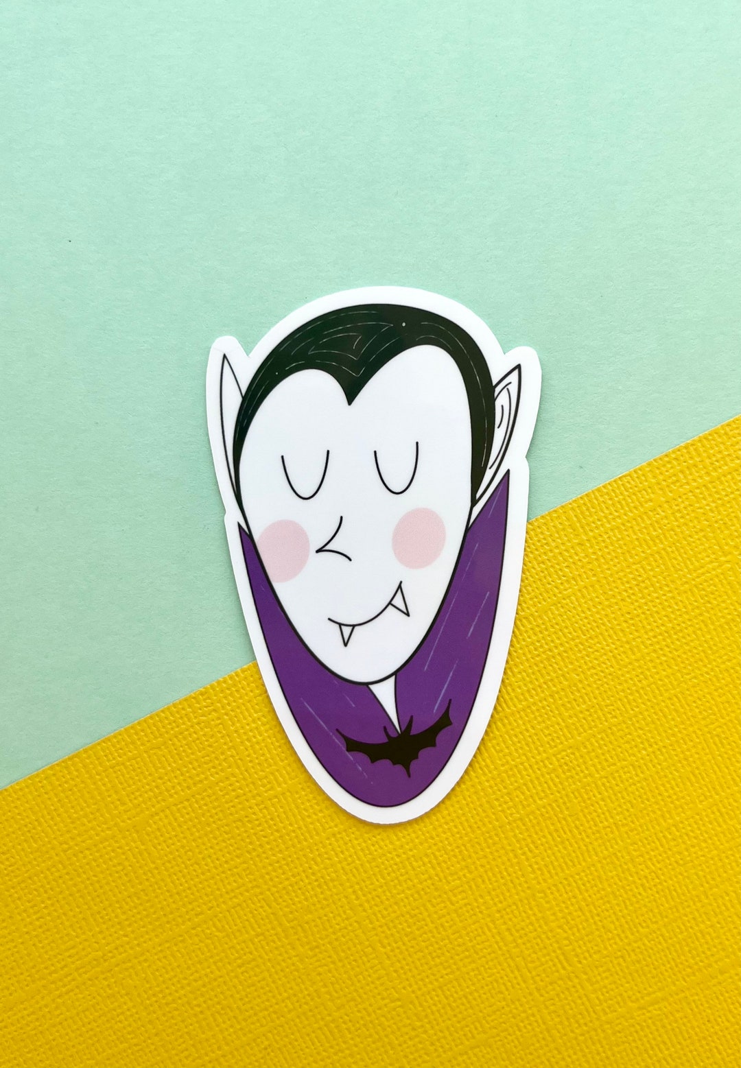 Dracula Vinyl Sticker, Vampire Sticker, Halloween Sticker, Water Bottle ...