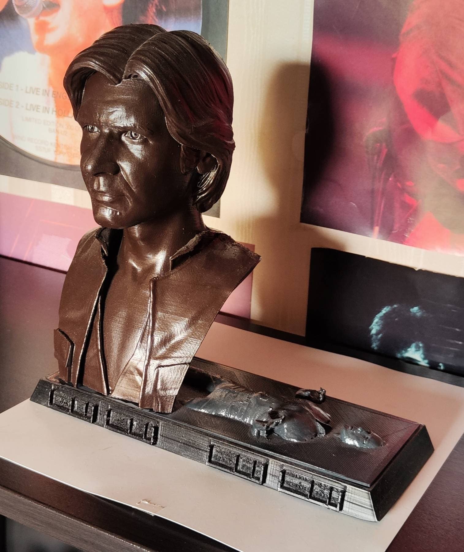 HAN SOLO Bust on Carbonite Base Fan Art 3D Printed 22 Cm - Etsy