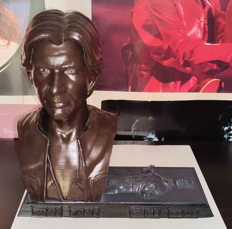 HAN SOLO Bust on Carbonite Base - Fan Art 3D Printed - 22 Cm Tall ...