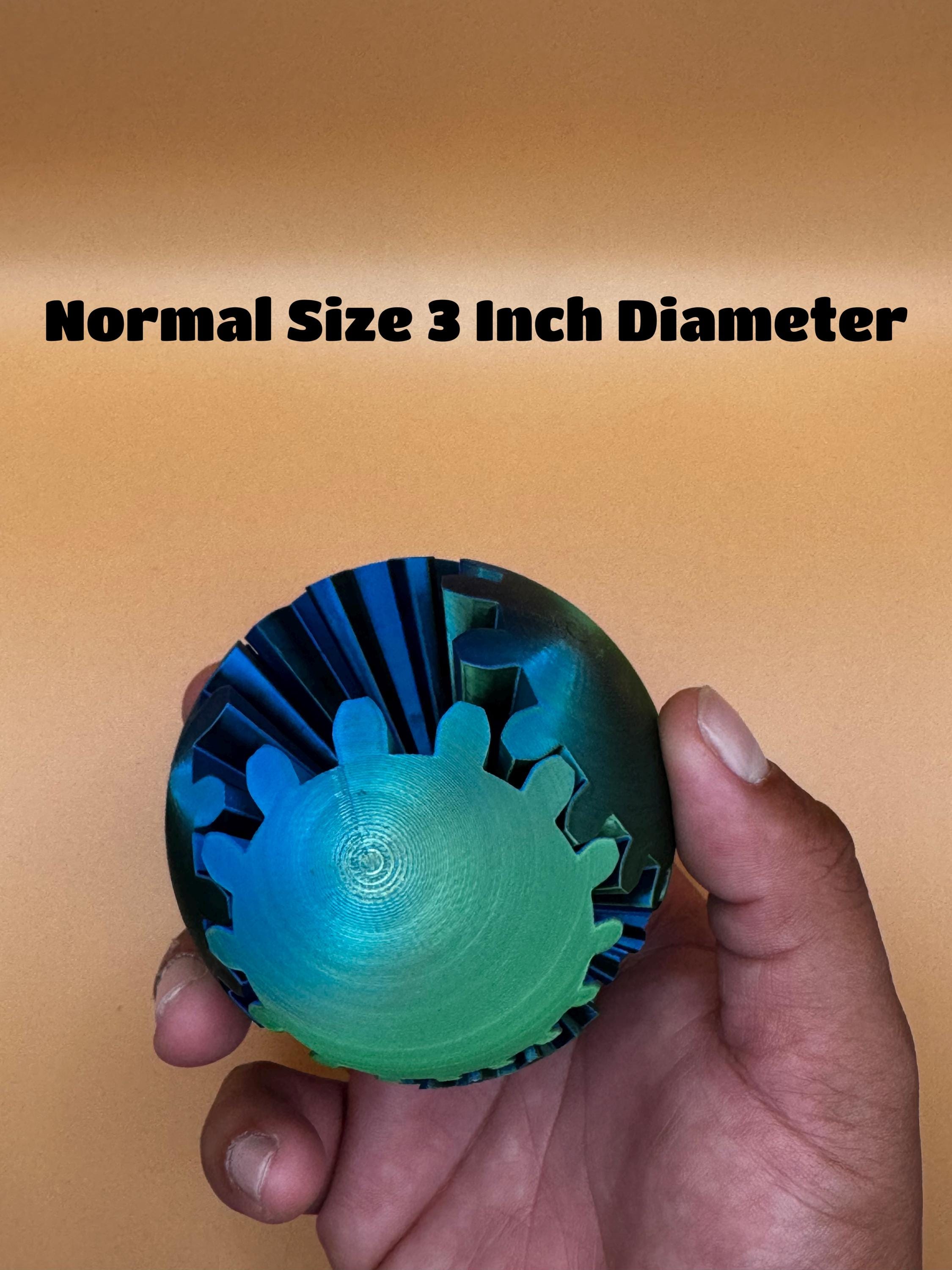 3D Printed Fidget Gear Sphere – Interactive Stress Relief Toy - Etsy