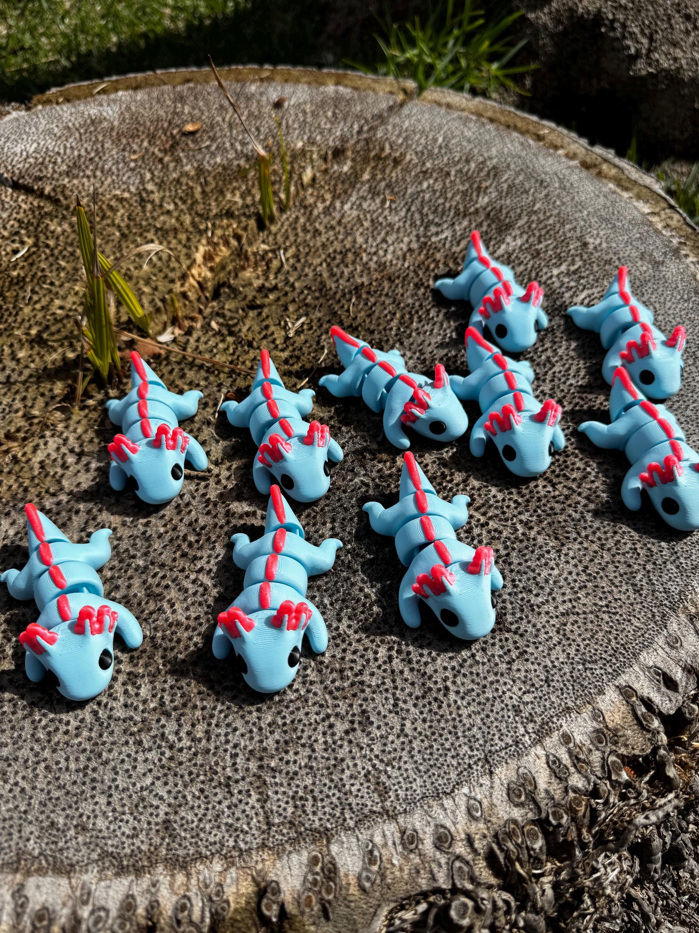 3D Printed Axolotl Fidget Toy Charm – Cute and Flexible Sensory Stress ...