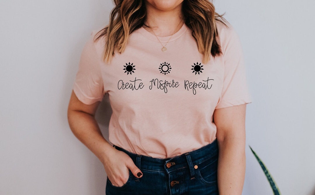 Create Inspire Repeat SVG, Creative SVG, Inspirational Quote Svg ...