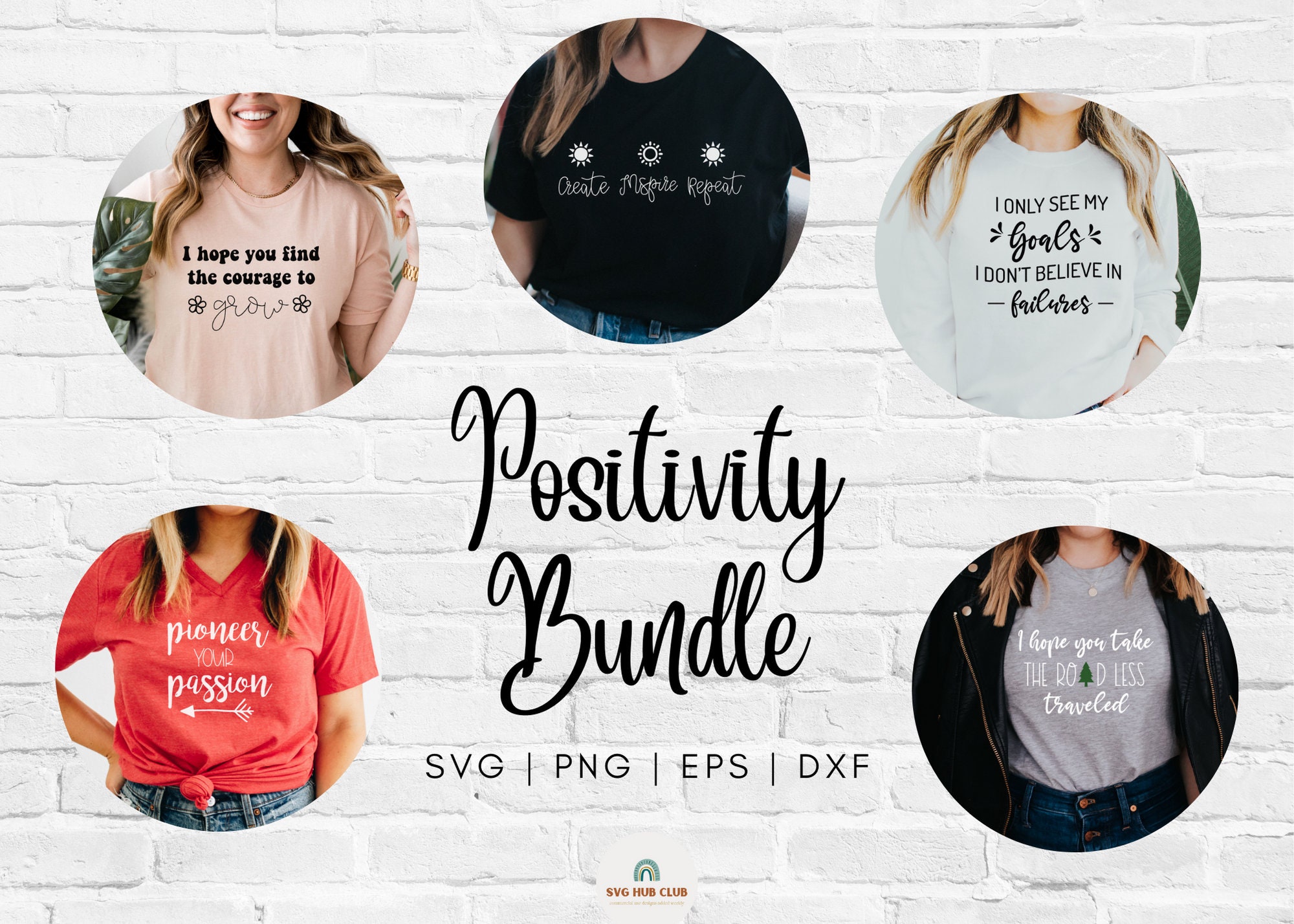 Positivity SVG Bundle, Positivity SVG, Inspirational Svg, Motivational ...