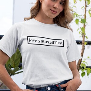 Love Yourself First SVG, Love Yourself SVG, Positivity Svg, Mental ...