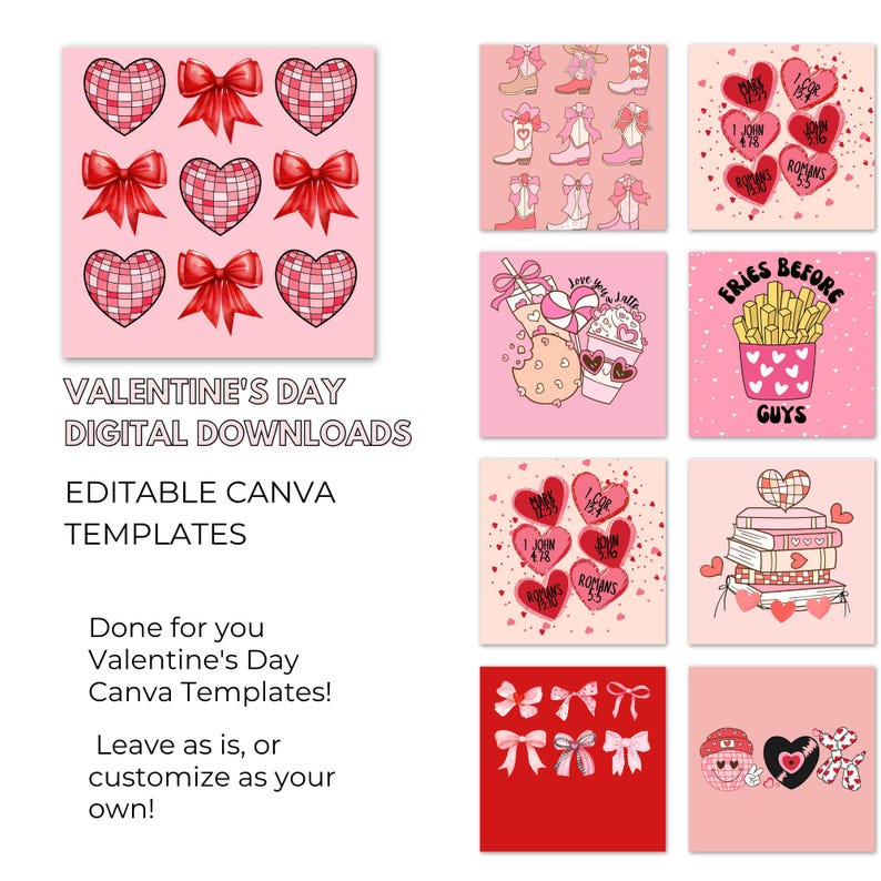 Valentine's Day Done-for-you SVG/PNG Canva Template - Etsy