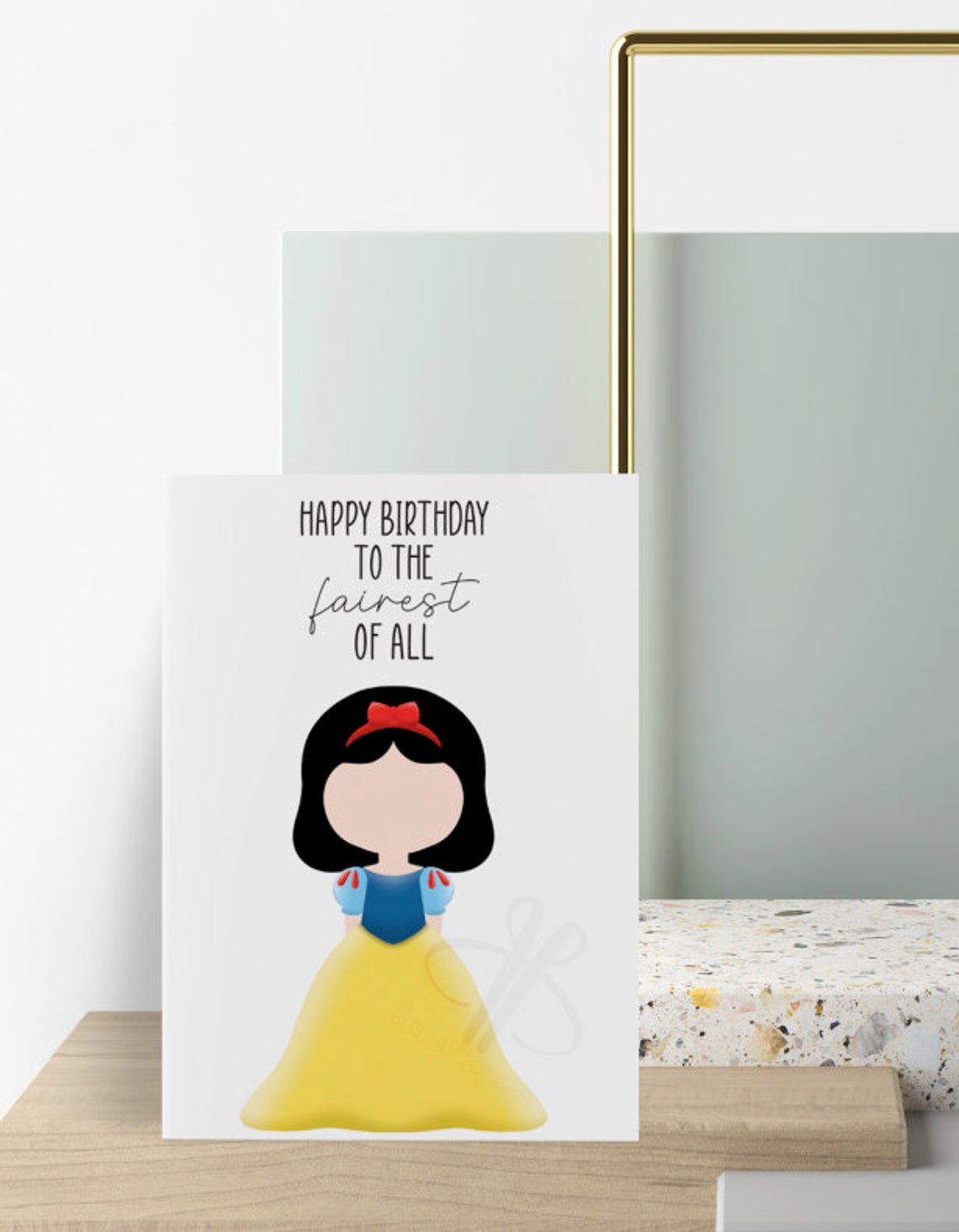 Printable Birthday Card | Snow White Birthday Card | Digital Download ...
