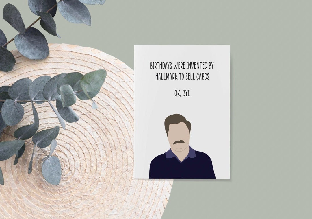 Printable Birthday Card | Ron Swanson Birthday Card | Digital Download ...