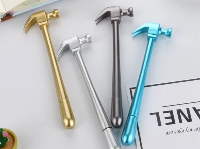 Hammer Pen Dad Builder Gift Metallic Hammer Tools Stationery Creative ...