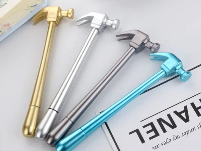 Hammer Pen Dad Builder Gift Metallic Hammer Tools Stationery Creative ...