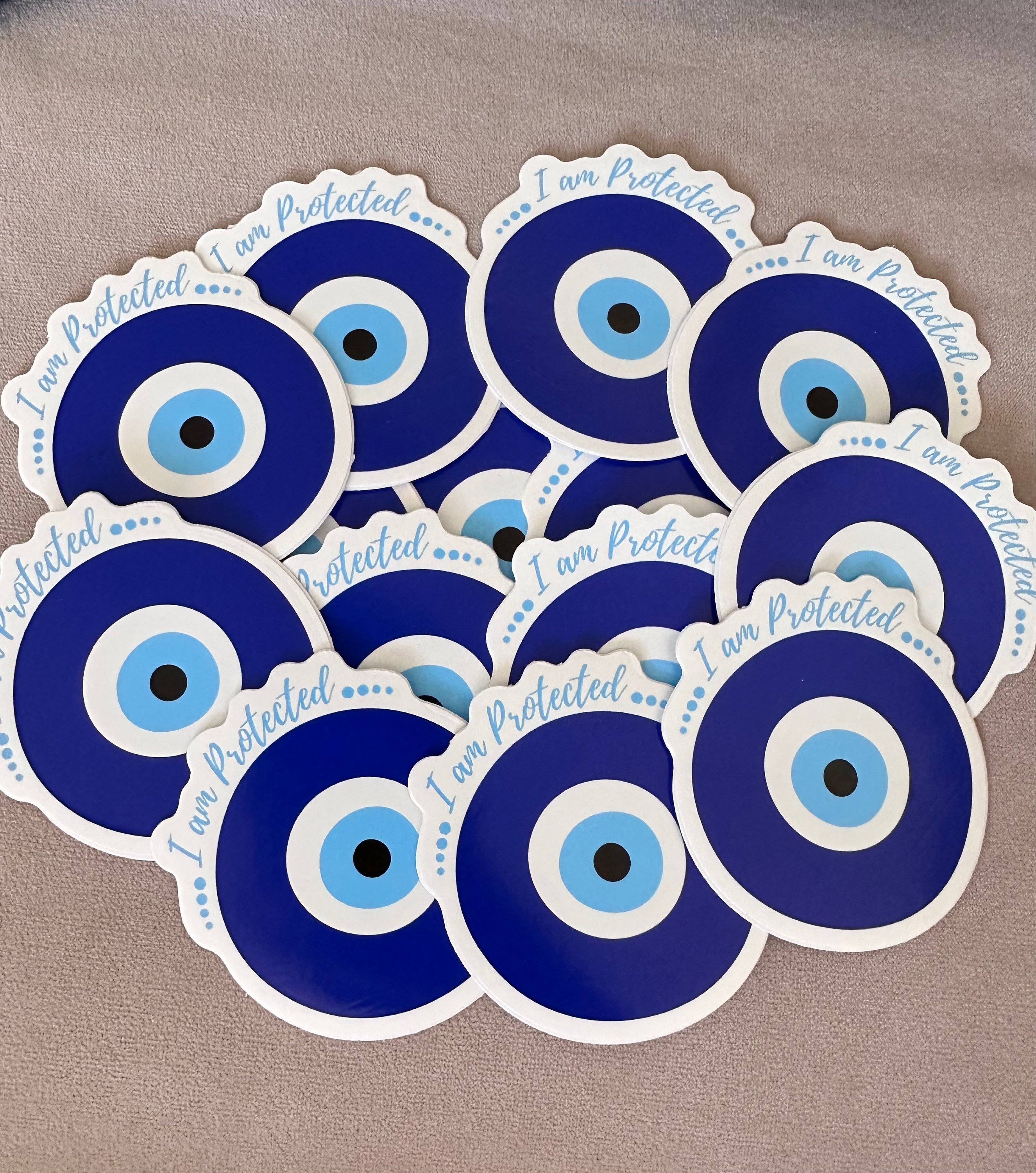 Evil Eye Sticker Large Evil Eye Sticker I Am Protected Sticker ...