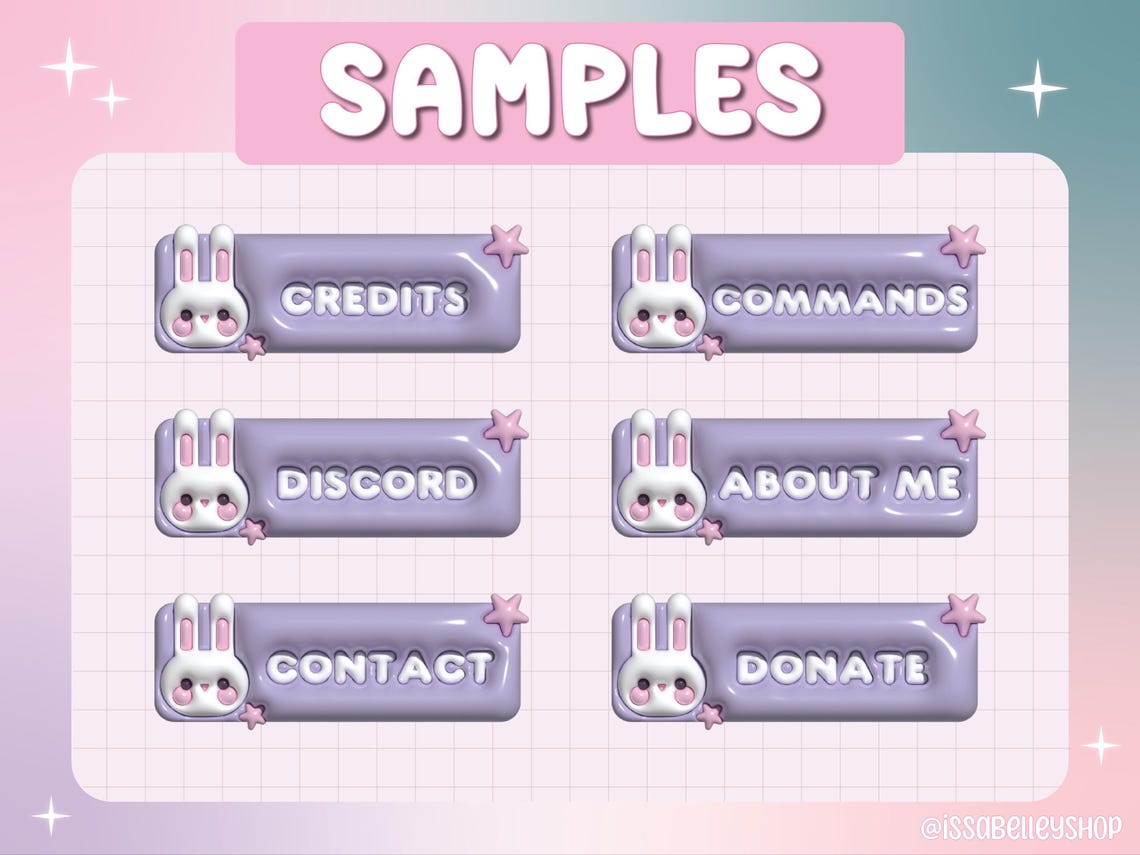 8 3D Custom Twitch Panels - Etsy