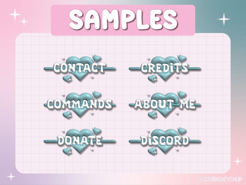 8 3D Custom Twitch Panels - Etsy